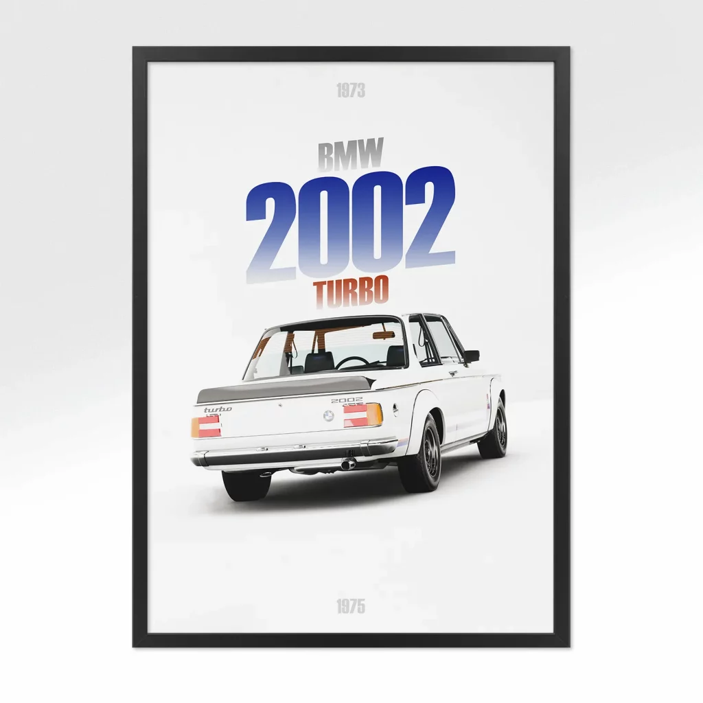 Poster BMW 2002 Turbo - Vue arrière