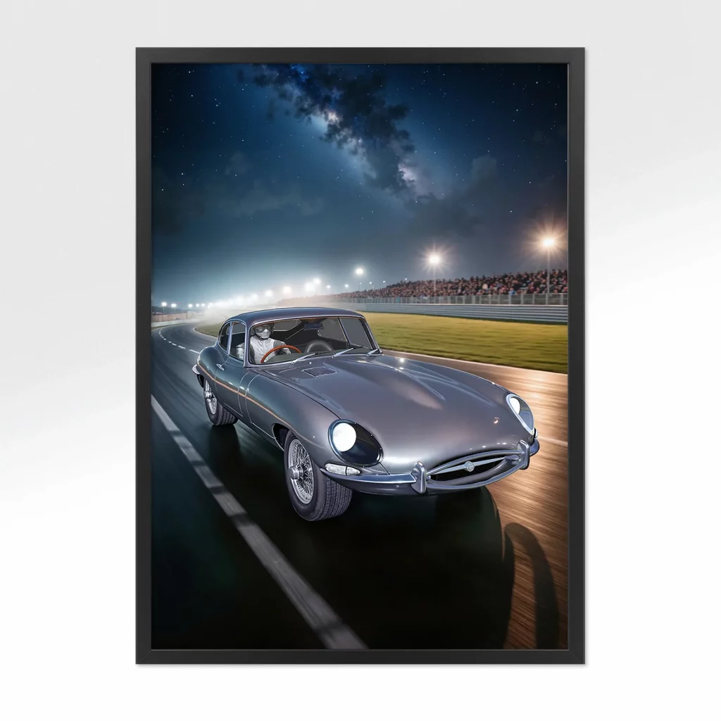 Poster Retromobile - Jaguar E-type - Le Poster Automobile