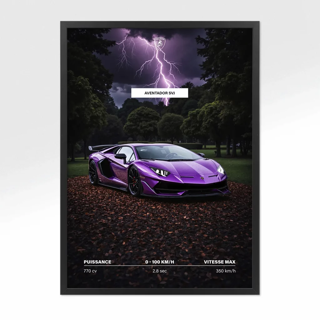 Poster Hypercar - Lamborghini Aventador SVJ - Le Poster Automobile