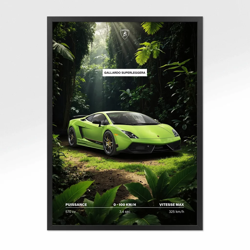 Poster Hypercar - Lamborghini Gallardo Superleggera - Le Poster Automobile